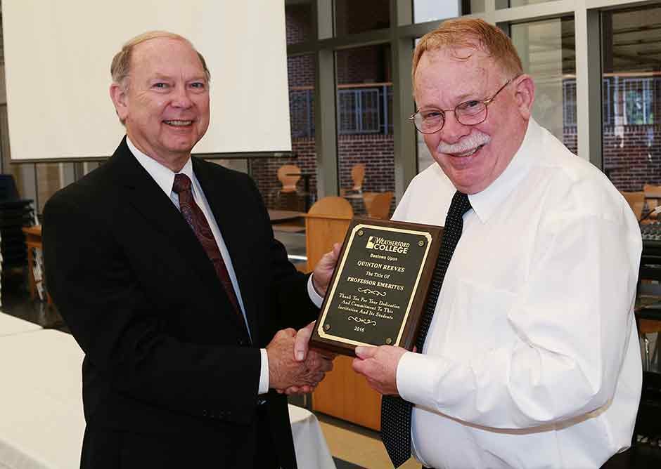 Quinton Reeves retires, named professor emeritus | The Community News