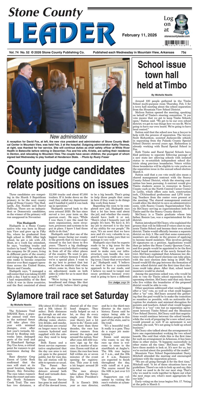 February 11, 2026 - Stone County Leader