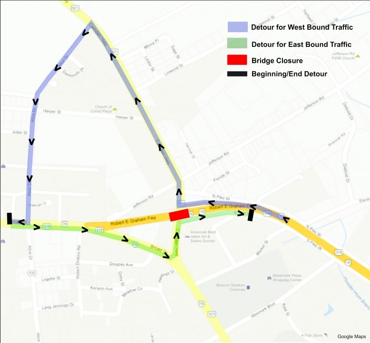 Detour for bridge project released - The Sumter Item