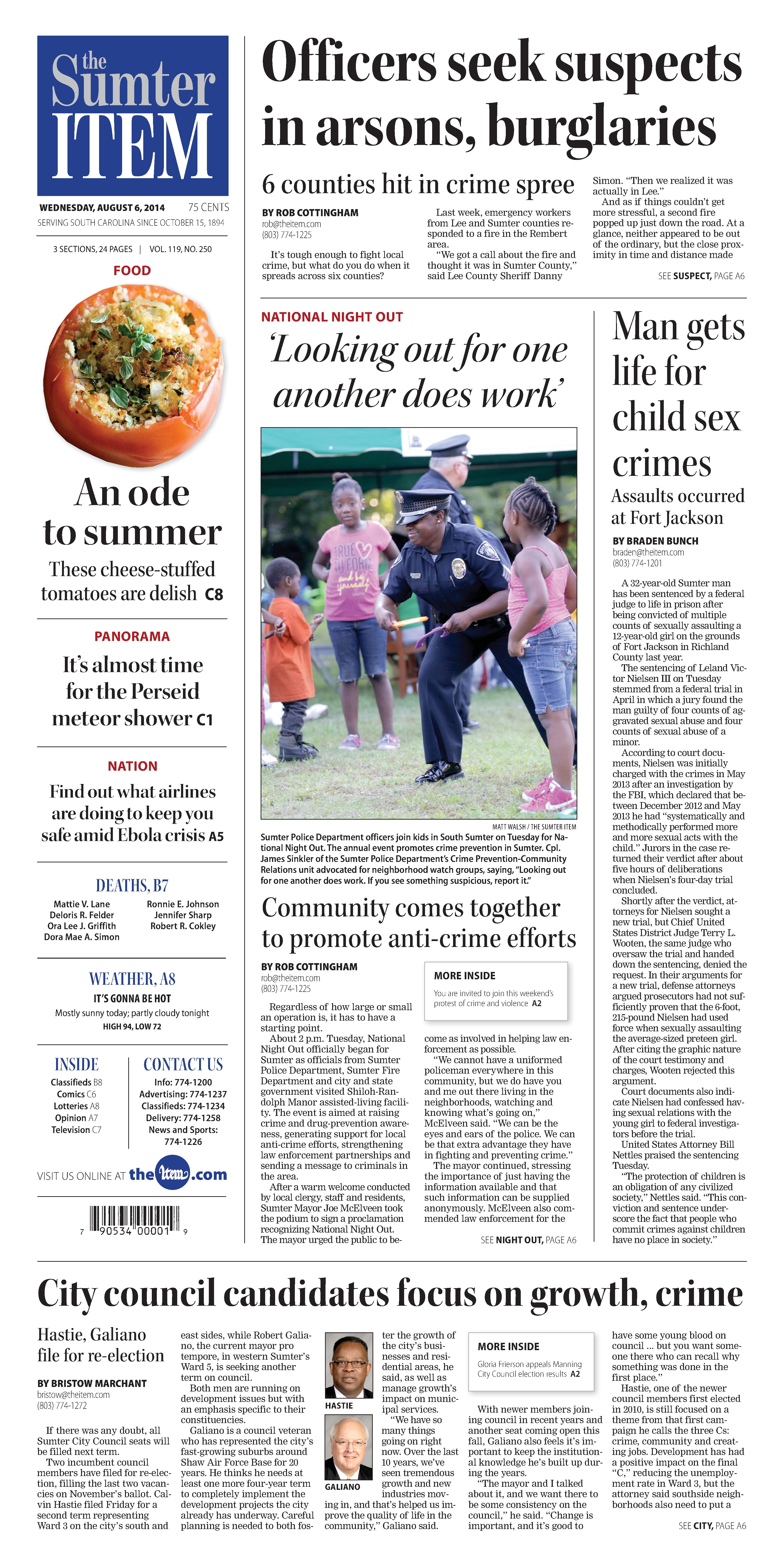 August 6, 2014 - The Sumter Item