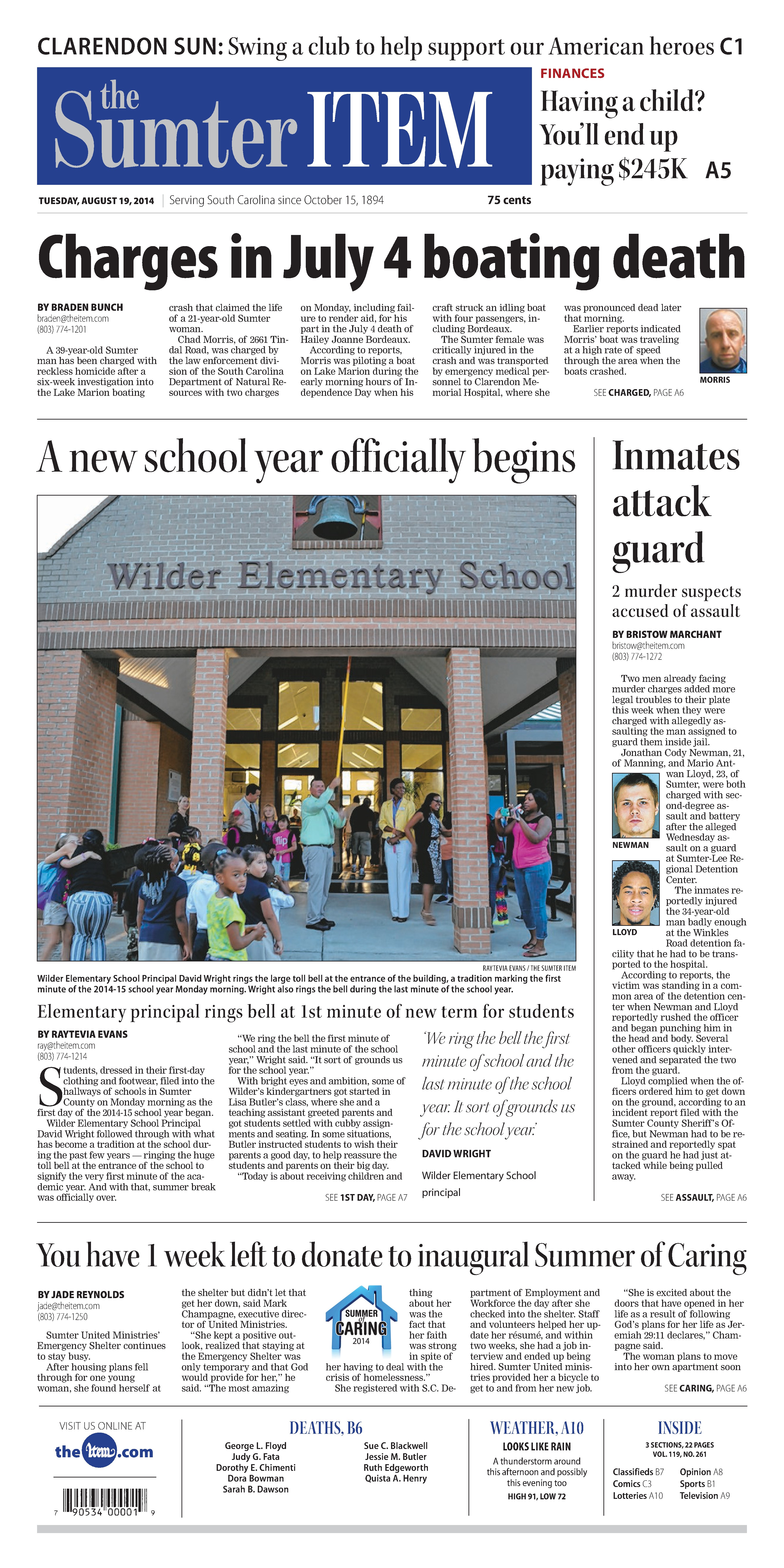 August 19, 2014 - The Sumter Item