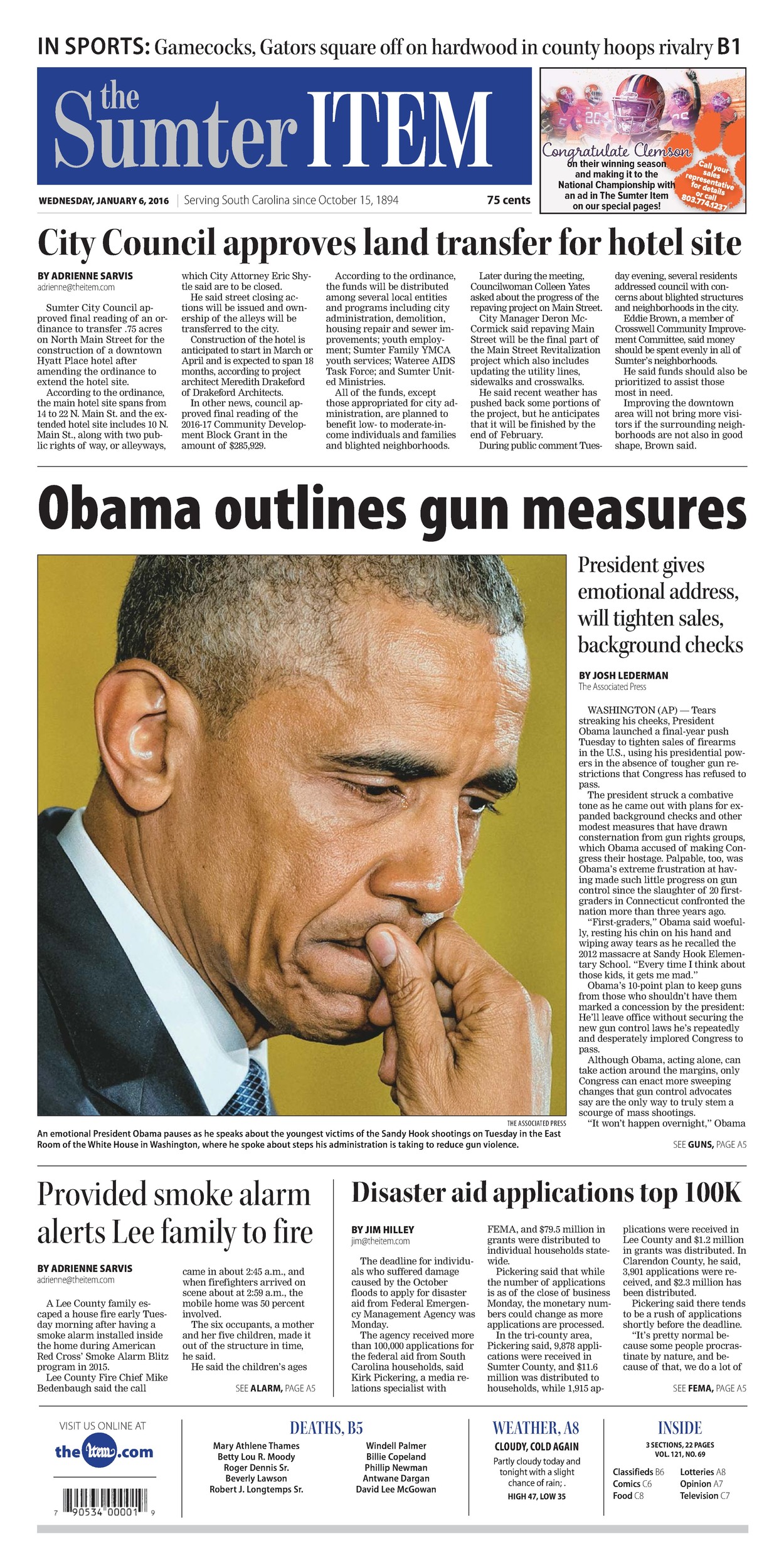 January 6, 2016 - The Sumter Item