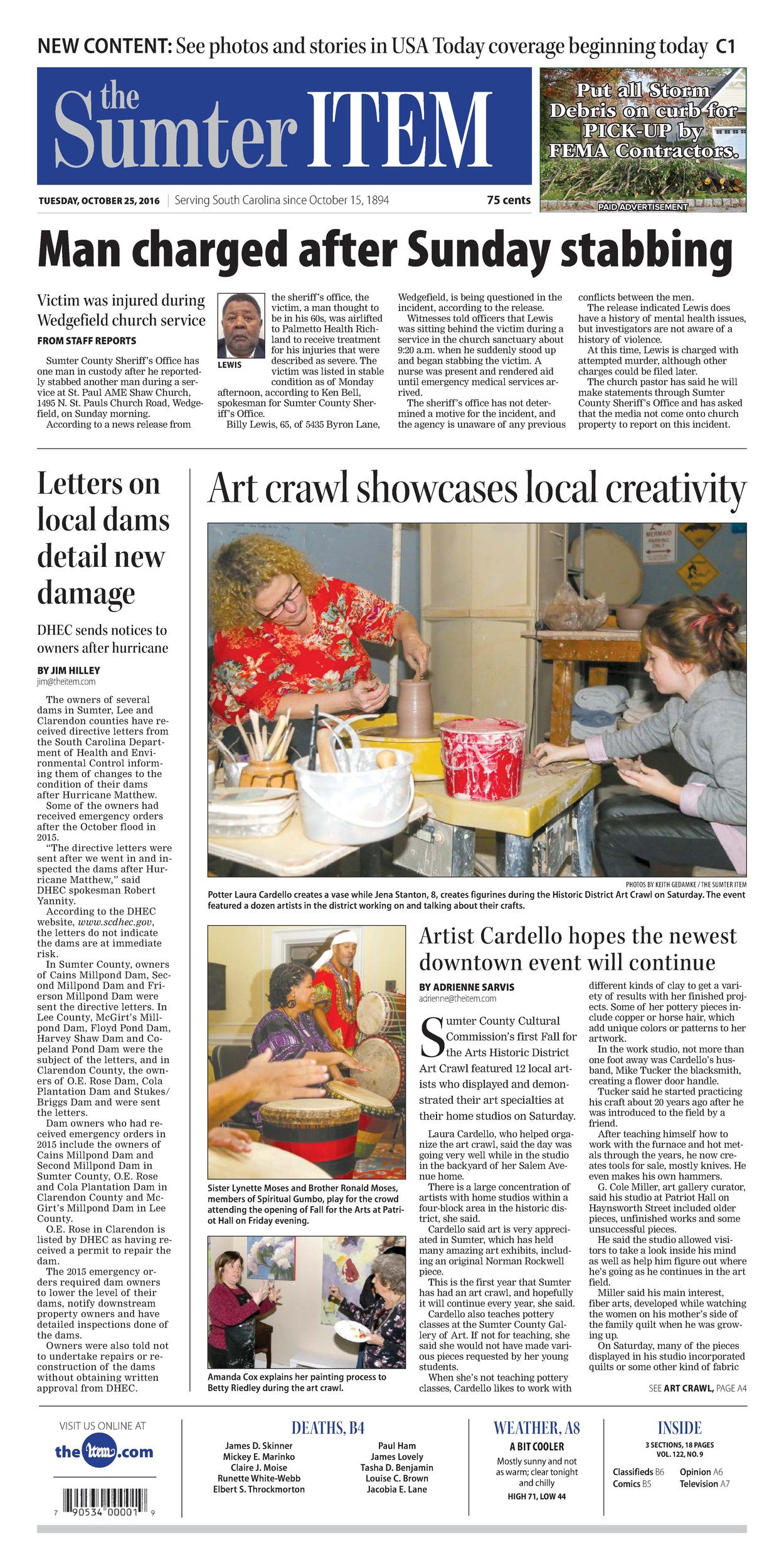 October 25, 2016 - The Sumter Item