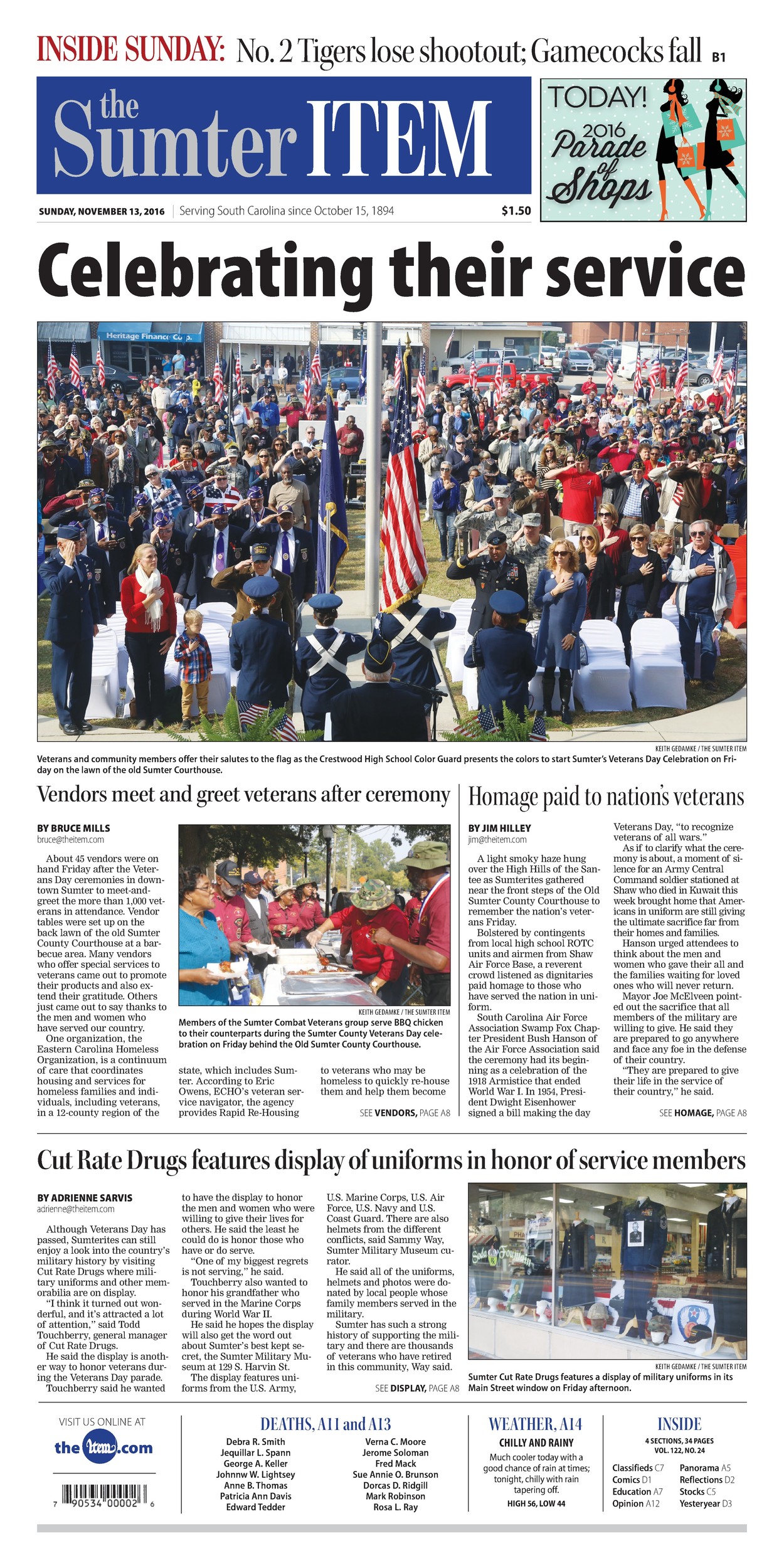 November 13, 2016 - The Sumter Item
