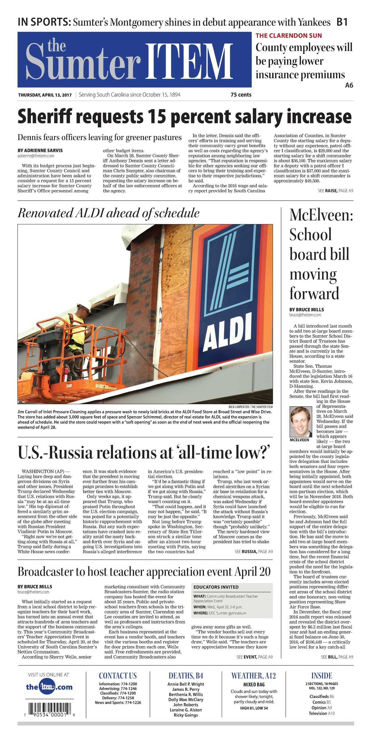 April 13, 2017 - The Sumter Item