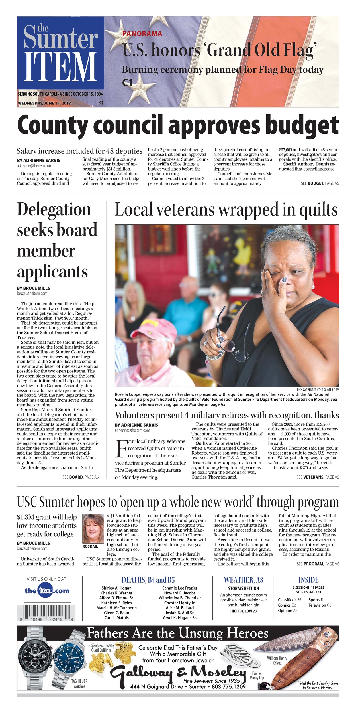 June 14, 2017 - The Sumter Item
