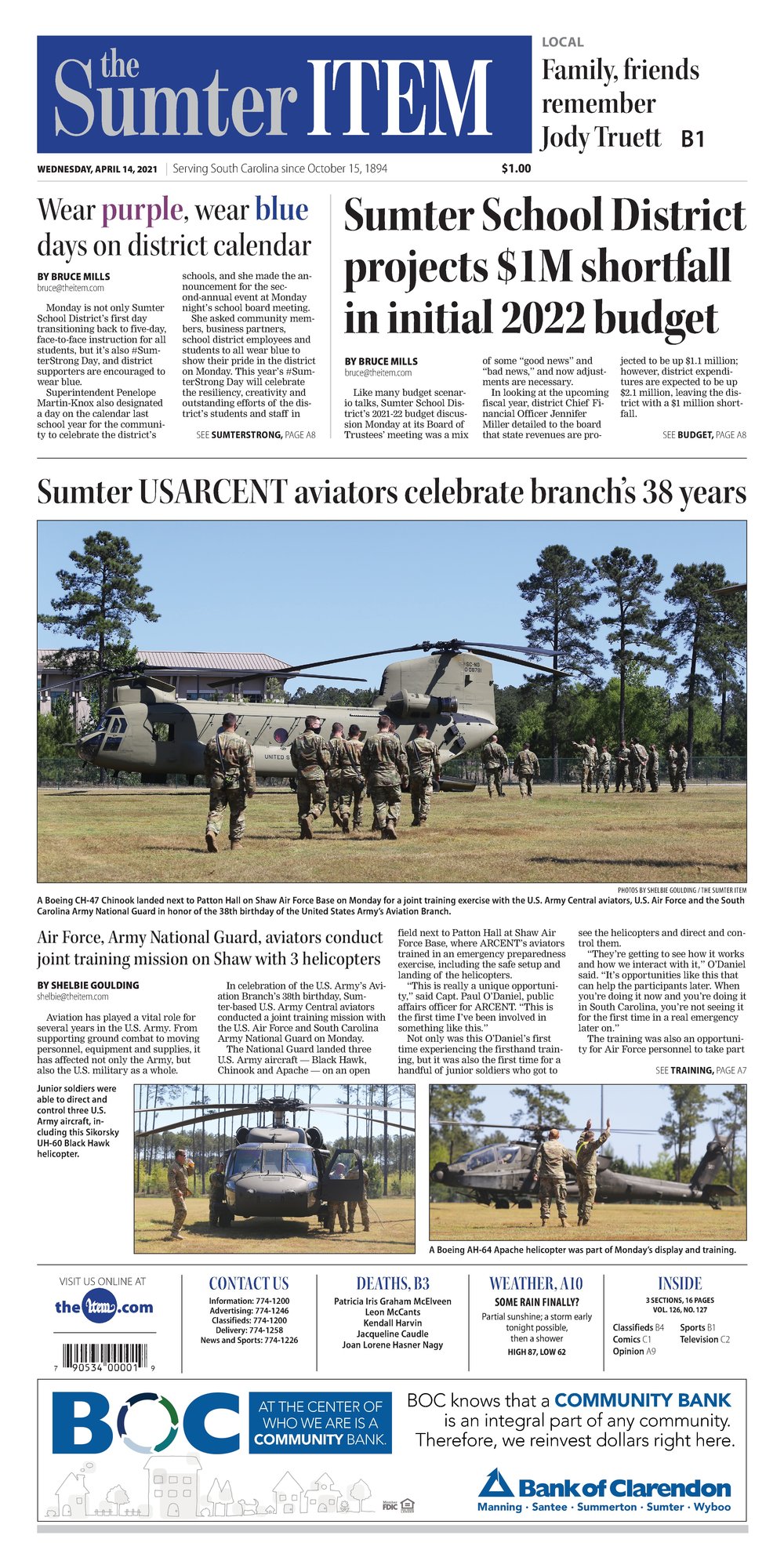 Wednesday, April 14, 2021 - The Sumter Item
