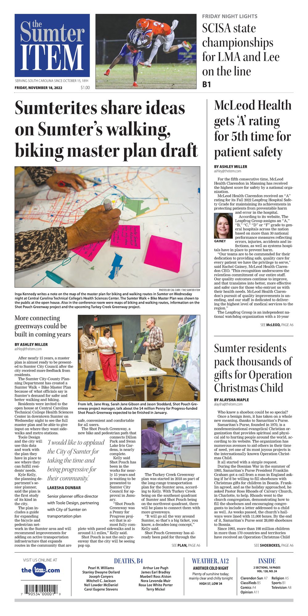 Friday, Nov. 18, 2022 - The Sumter Item