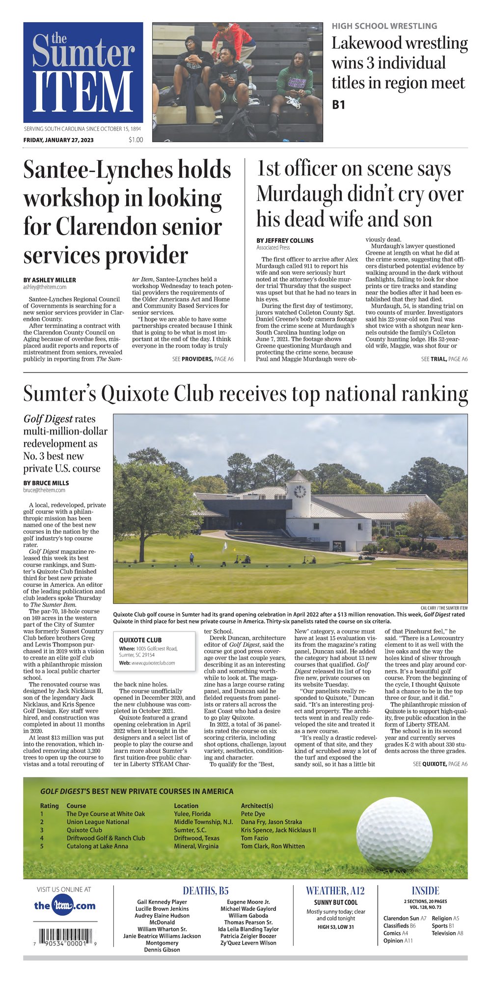 Friday, Jan. 27, 2023 - The Sumter Item