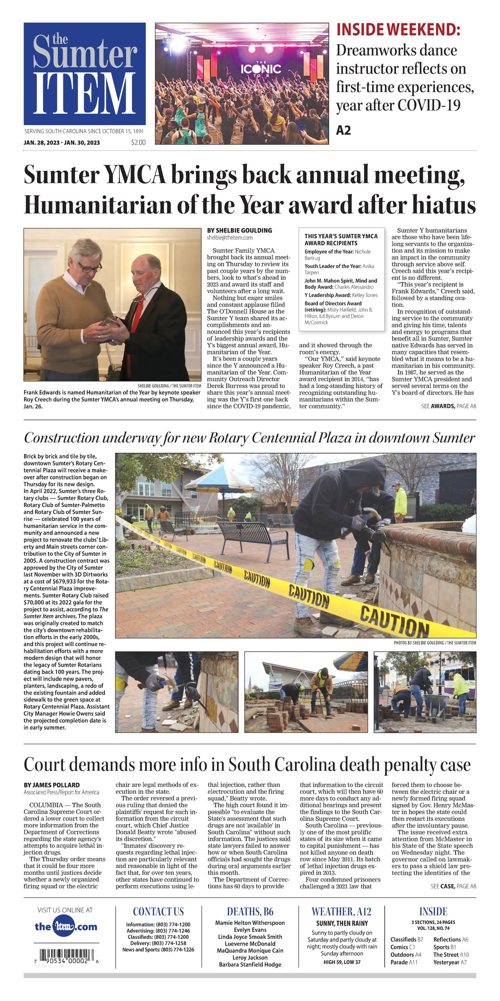 Saturday-Monday, Jan. 28-30, 2023 - The Sumter Item