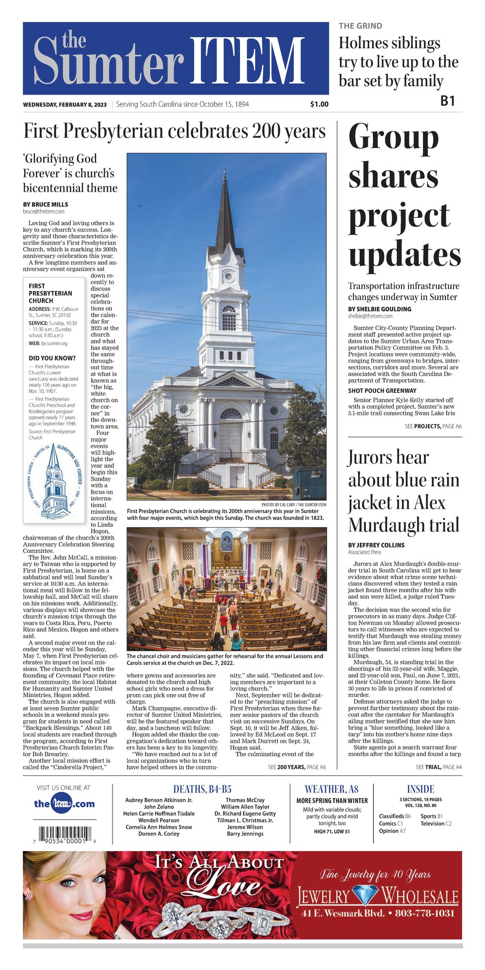 Wednesday, Feb. 8, 2023 - The Sumter Item