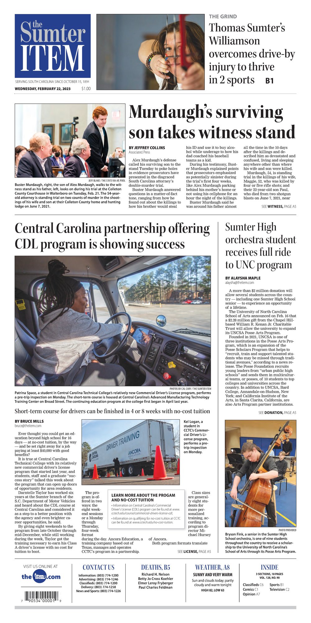 Wednesday, Feb. 22, 2023 - The Sumter Item
