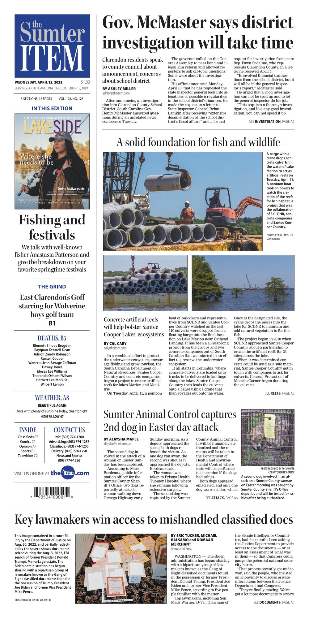 Wednesday, April 12, 2023 - The Sumter Item
