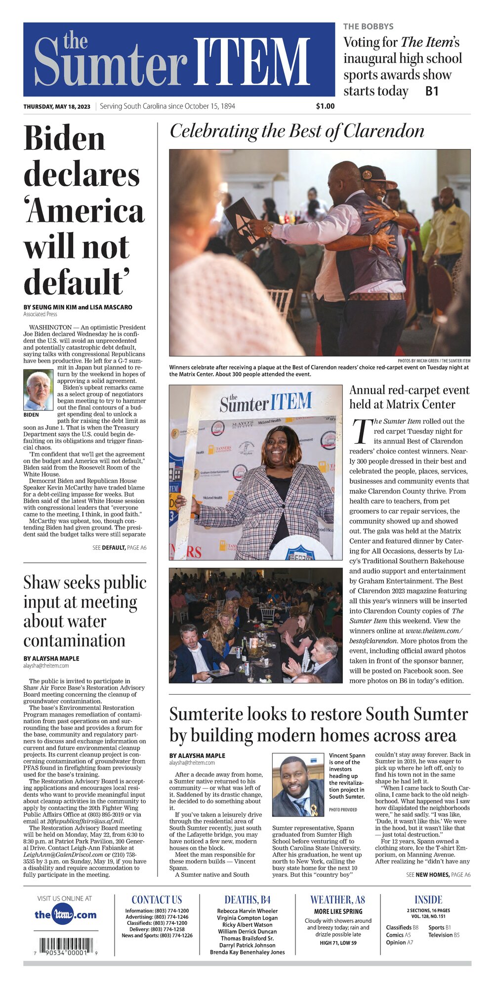 Thursday, May 18, 2023 - The Sumter Item