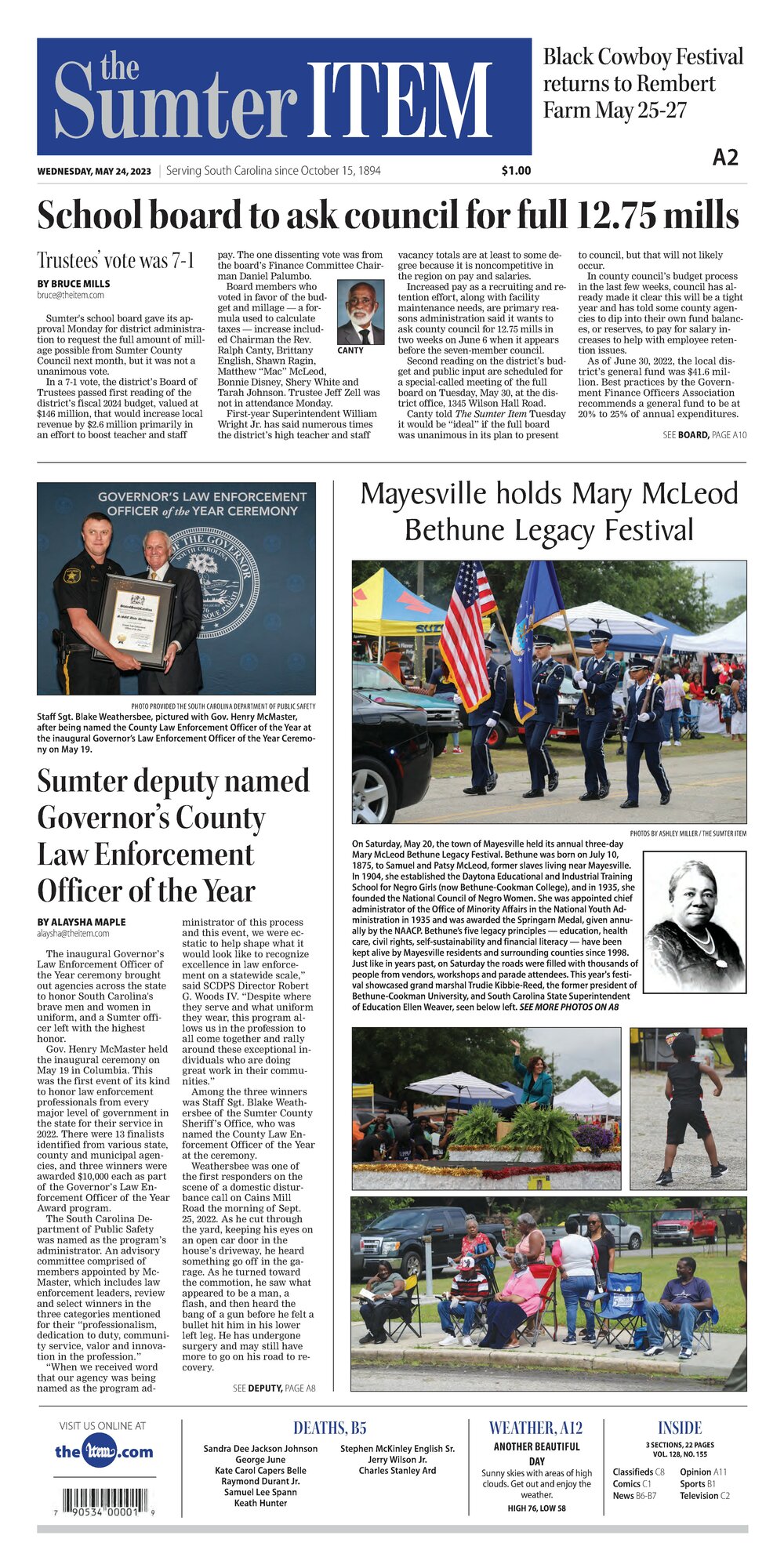 Wednesday, May 24, 2023 - The Sumter Item