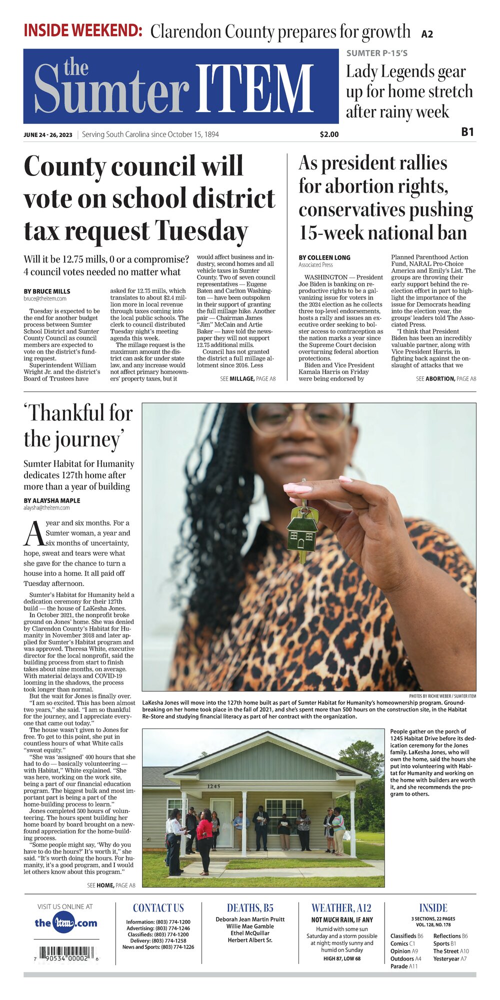Saturday-Monday, June 24-26, 2023 - The Sumter Item