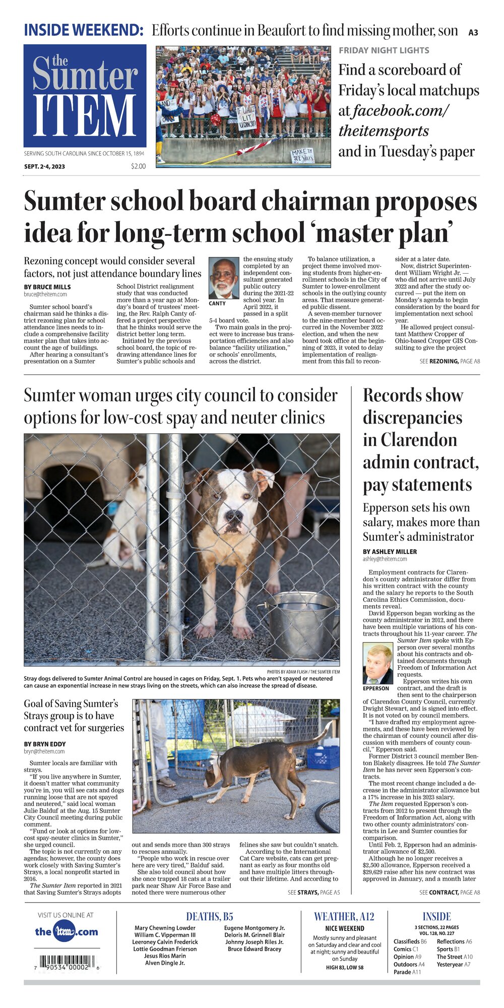 Saturday-Monday, Sept. 2-4, 2023 - The Sumter Item