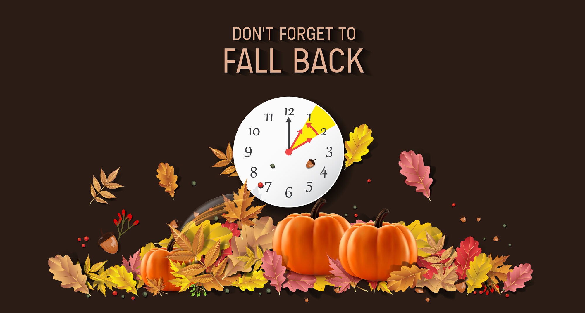 DON'T FORGET to turn back your clocks Saturday, Nov. 4, before bed ...