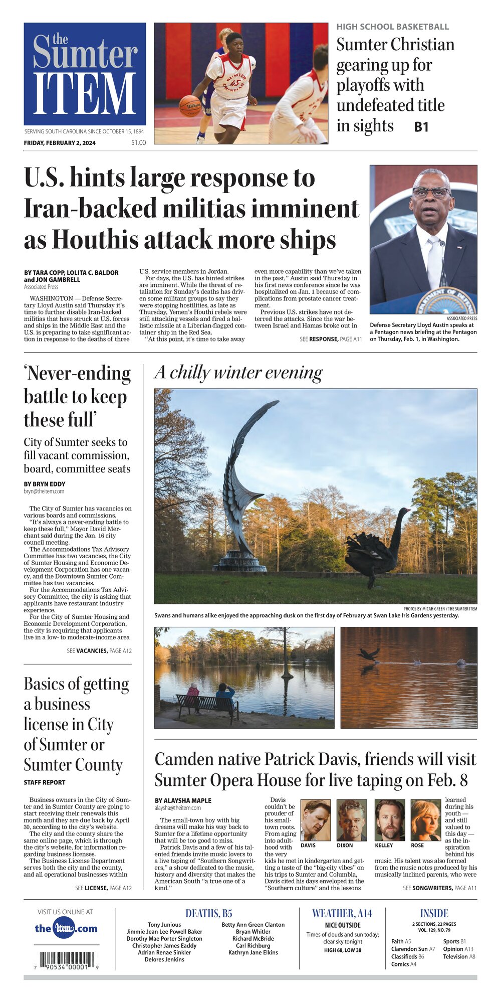 Friday, Feb. 2, 2024 - The Sumter Item