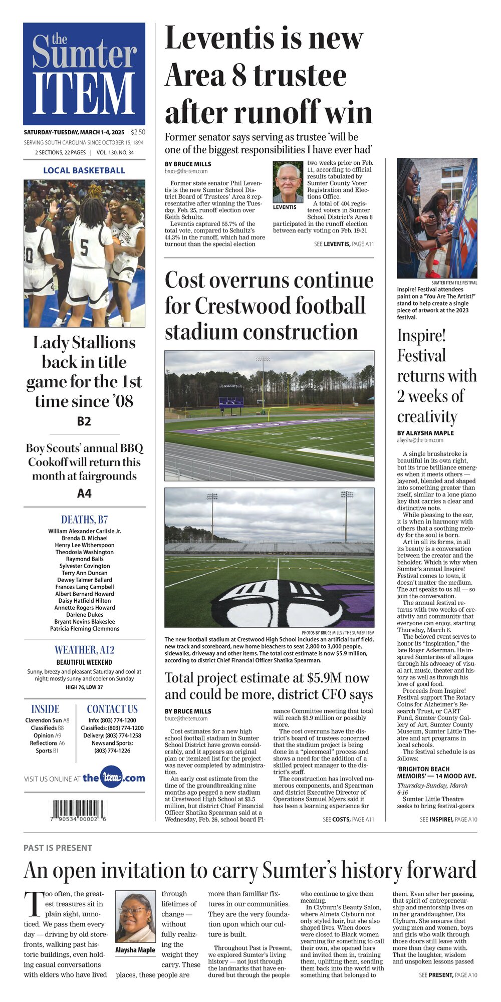 Saturday-Tuesday, March 1-4, 2025 - The Sumter Item