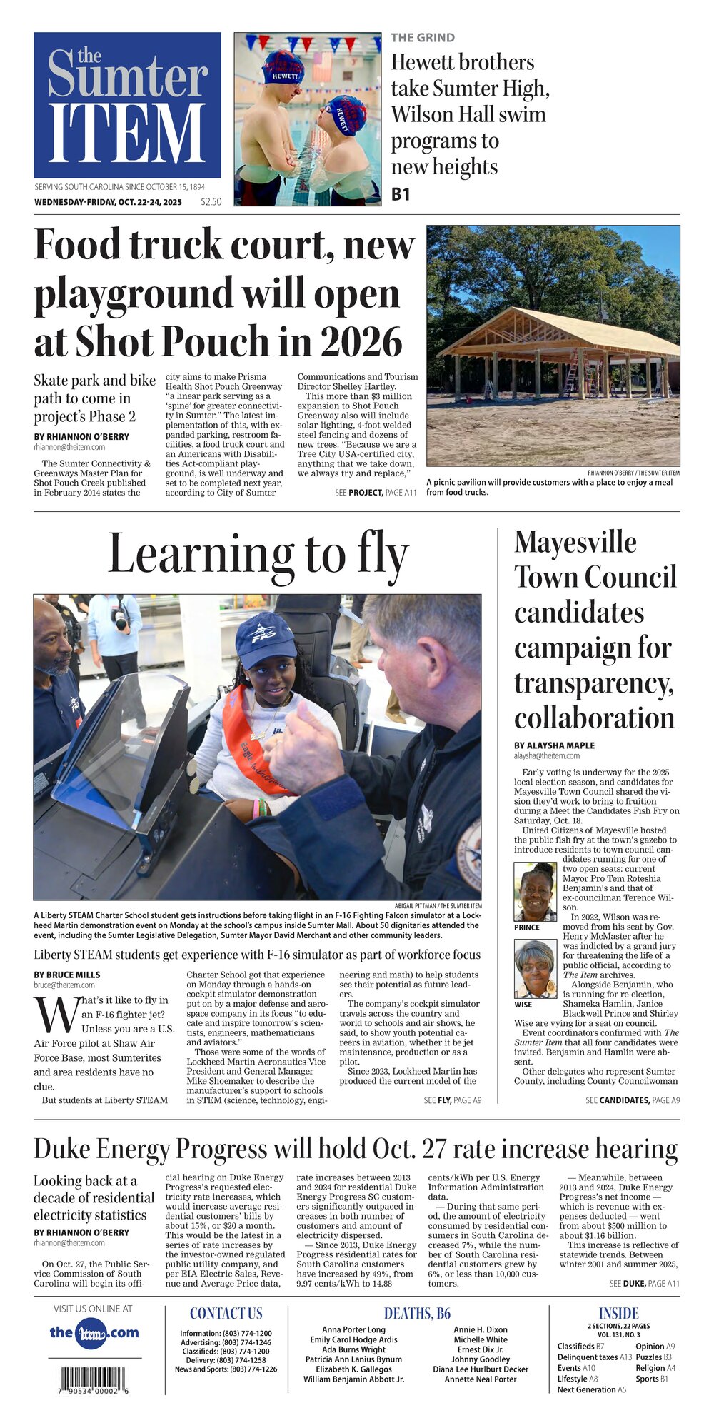 Wednesday-Friday, Oct. 22-25, 2025 - The Sumter Item