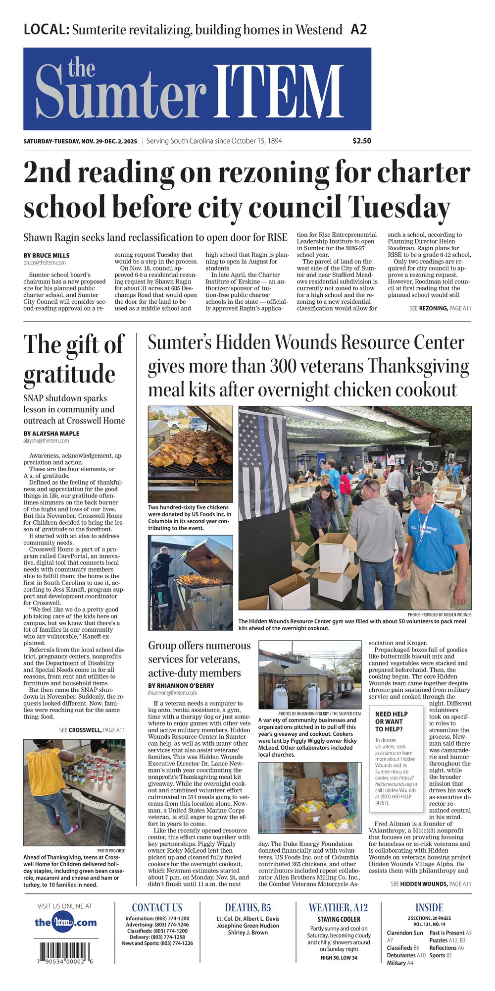 Saturday-Tuesday, Nov. 29-Dec. 5, 2025 - The Sumter Item
