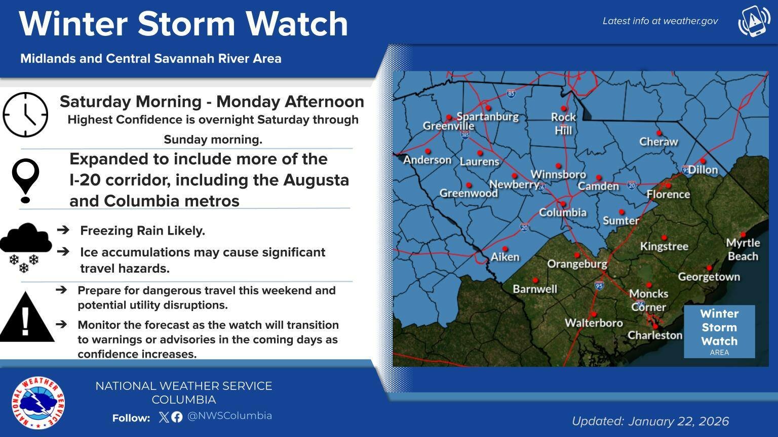 Sumter included in Winter Storm Watch for Saturday-Monday - The Sumter Item