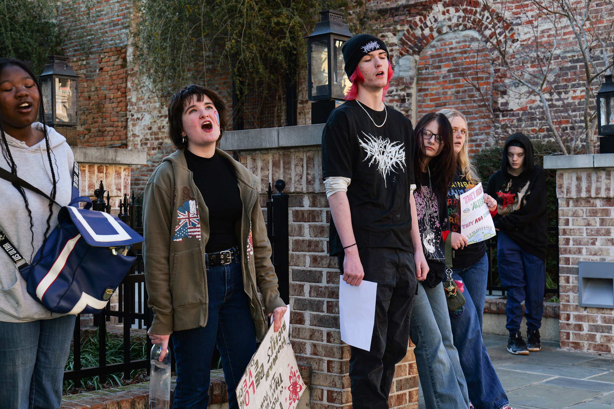 Sumter students protest ICE in walk through downtown - The Sumter Item