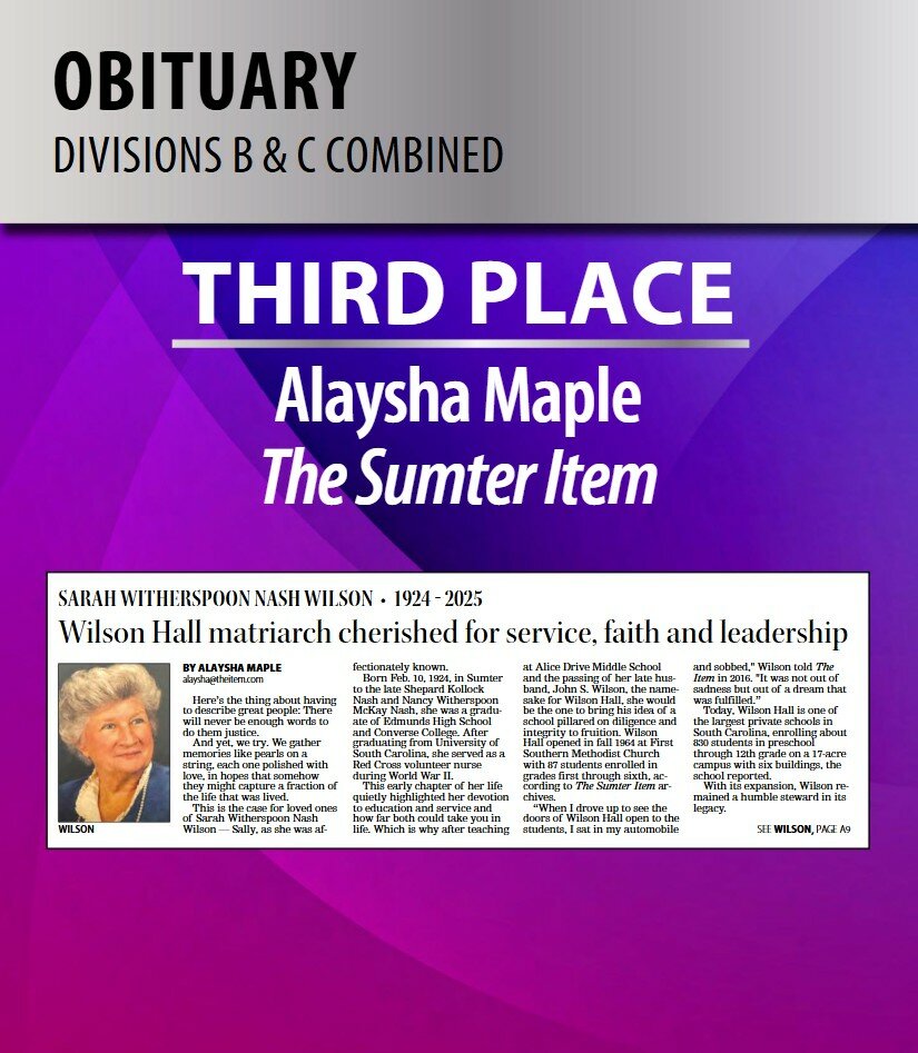 Sumter Item newsroom wins 25 awards in 2026 annual news contest - The ...