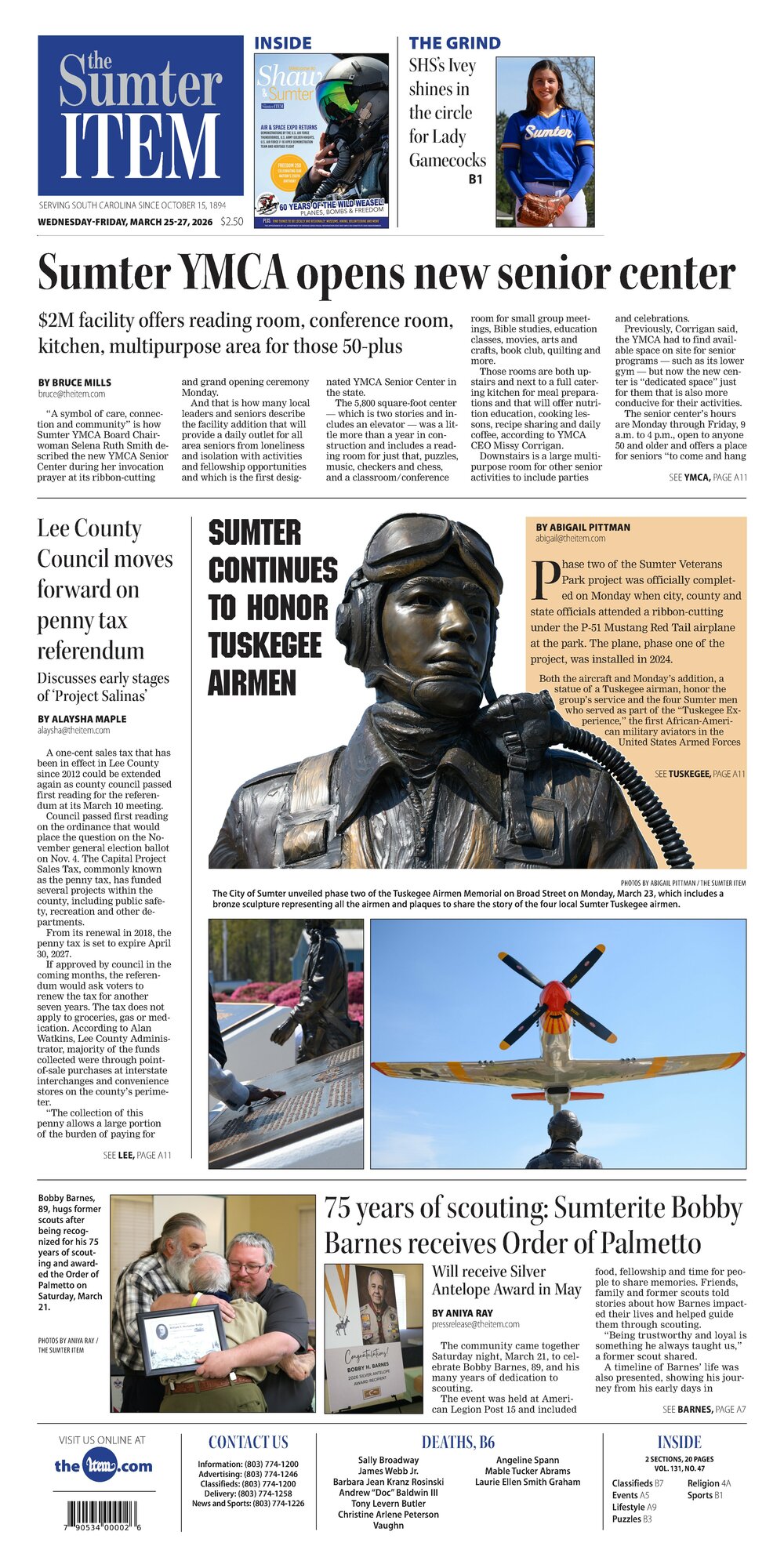Wednesday-Friday, March 25-27, 2026 - The Sumter Item