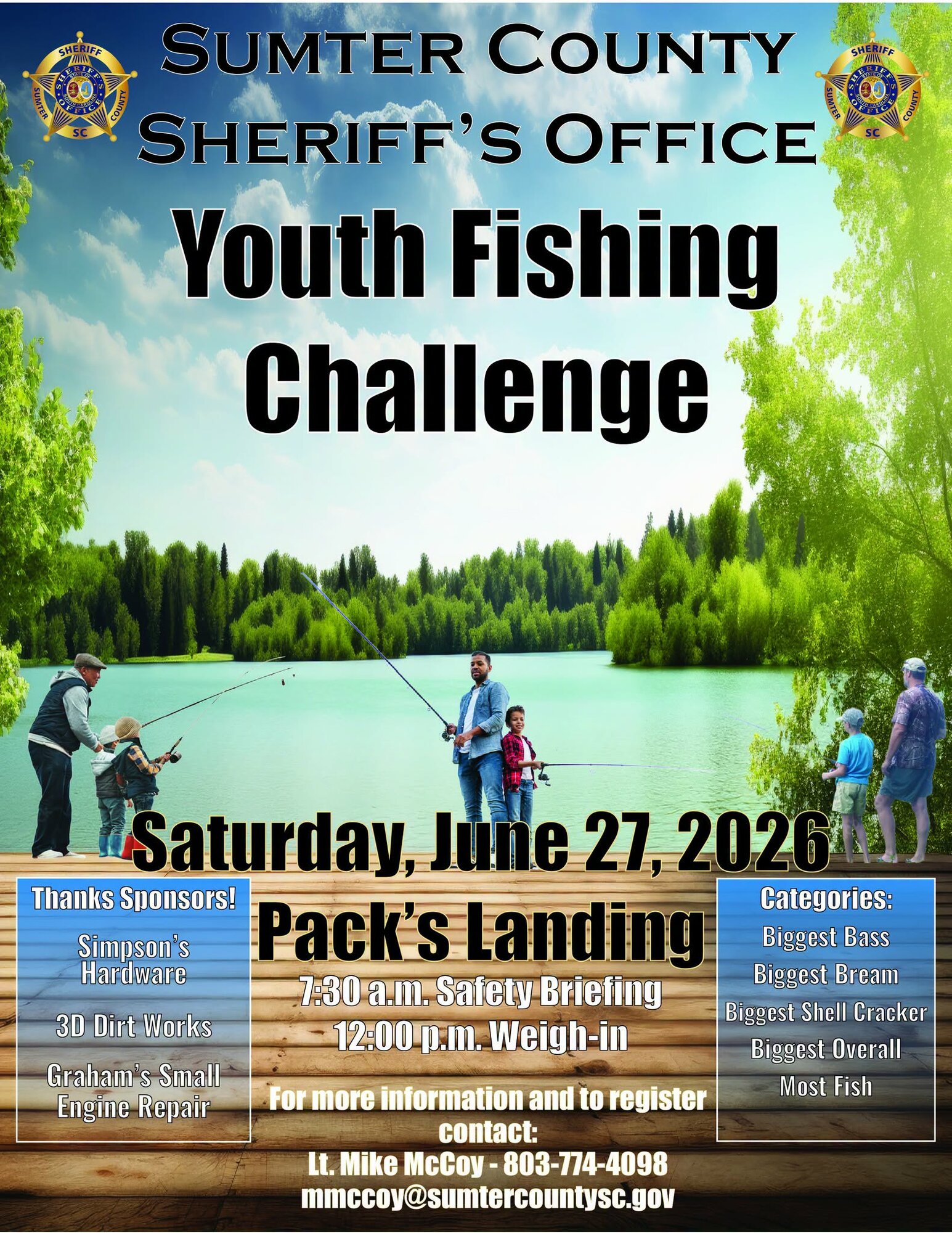 Cast your line at Sumter Sheriff's Office Youth Fishing Challenge on ...